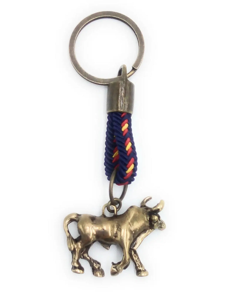 🌟Bronze bull keychain Spain Flag 🇪🇸