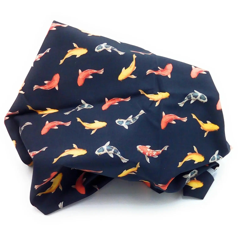 Tela Popelín 100% algodón Peces KOI Multicolor